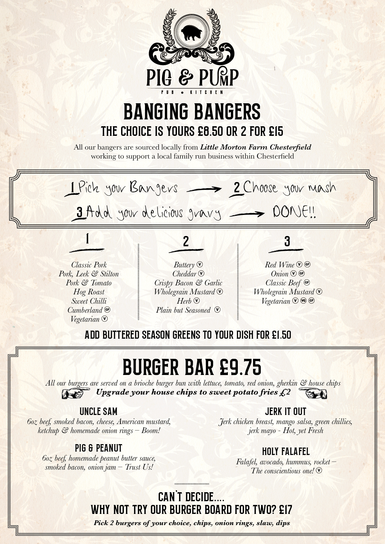 Menu – Pig & Pump